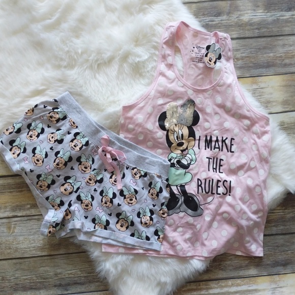 Disney | Intimates & Sleepwear | Nwt Disney Minnie Mouse Sequin Pajama ...